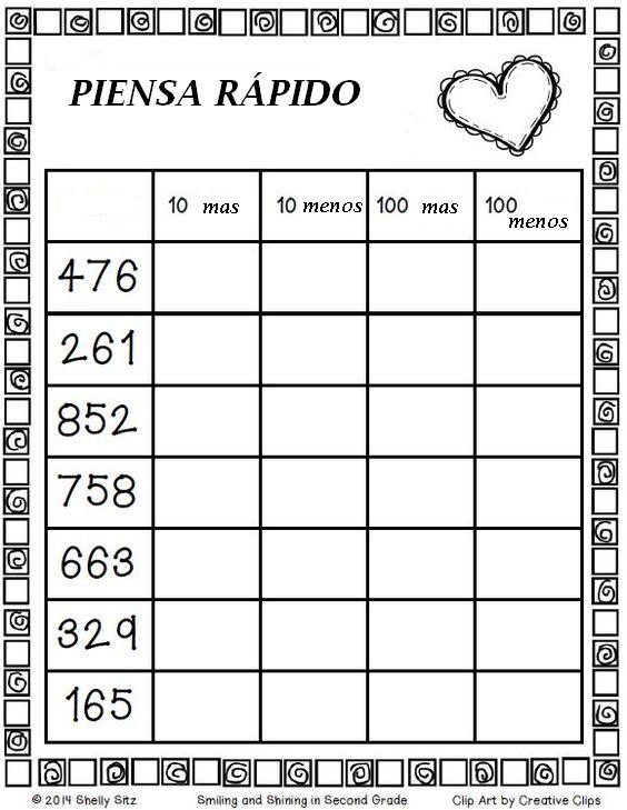 10 MAS 10 MENOS - todo para tu clase