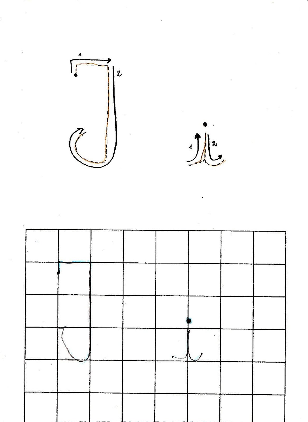 Plantillas para la escritura cursiva de vocales