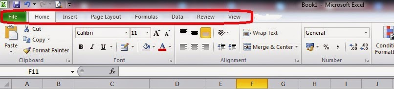 Mengenal Nama Menu Microsoft Excel | Erns Excel