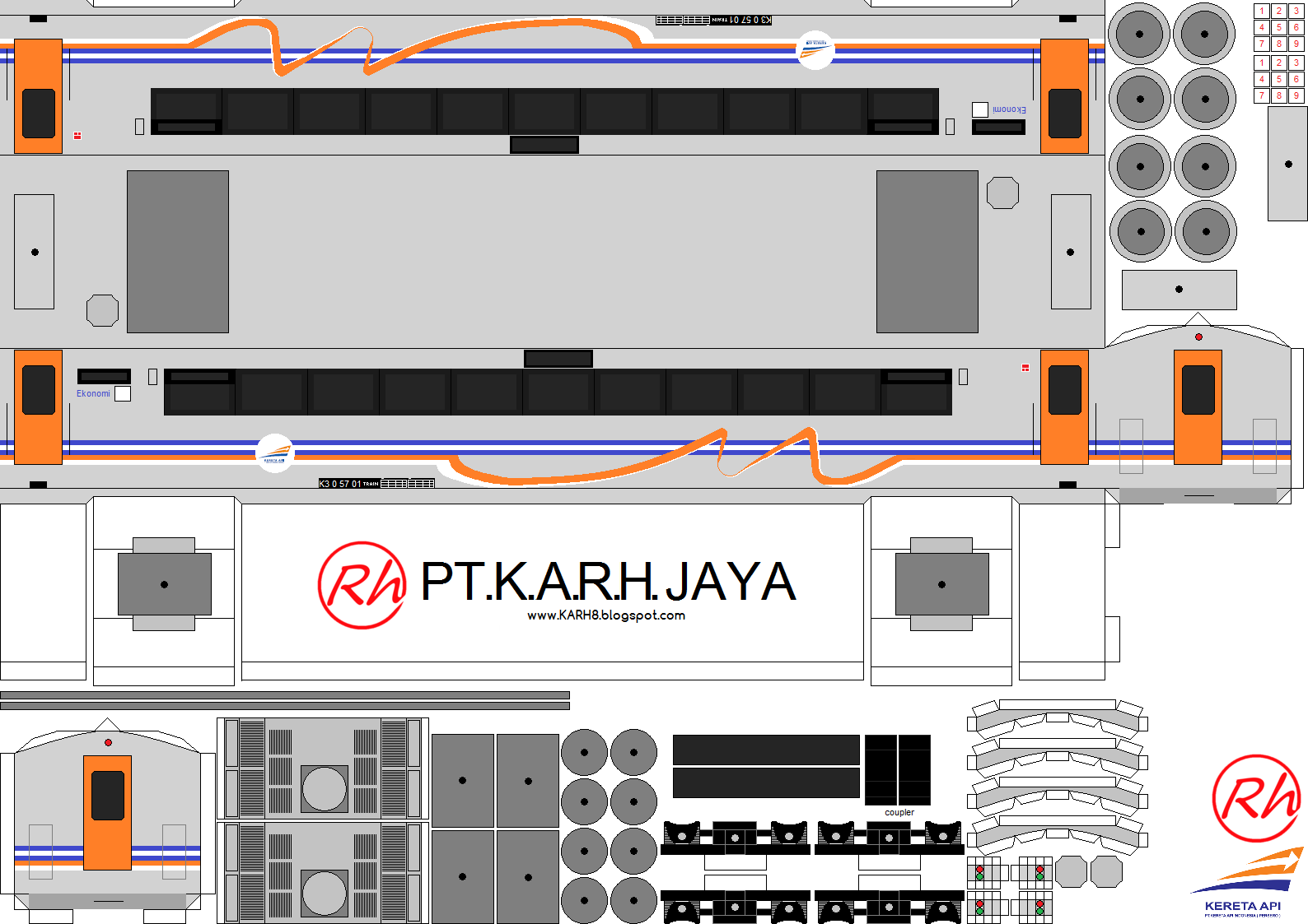 Kereta Api: Papercraft Gerbong Kereta Api Indonesia lengkap ( Edisi ...
