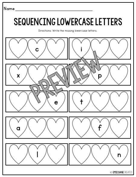 Emily Jane Creates: FEBRUARY NO PREP KINDERGARTEN PACKET-OVER 100 PAGES!