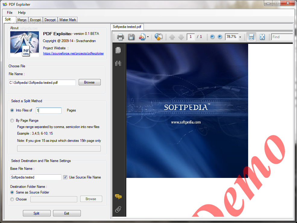 PDF Exploiter 0.1 Beta | Split, Gabung, Mengenkripsi, Mendekripsi dan ...