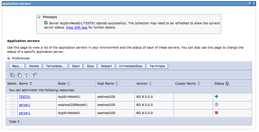 WebSphere Application Server: Creating JVMs (using Admin console and wsadmin)