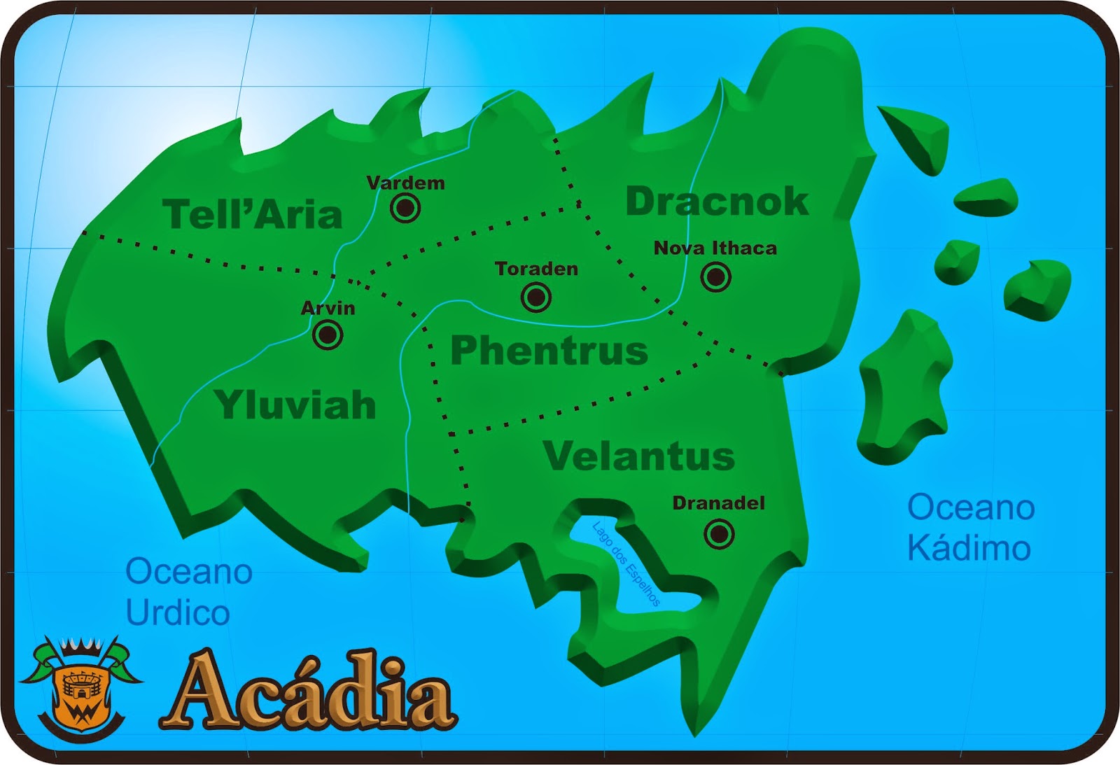 Arcanoteca: Menu Cenários: Egrégora Os Reinos de Acádia