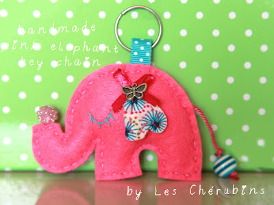 Les Chérubins: DIY tutorial for elephant key chain