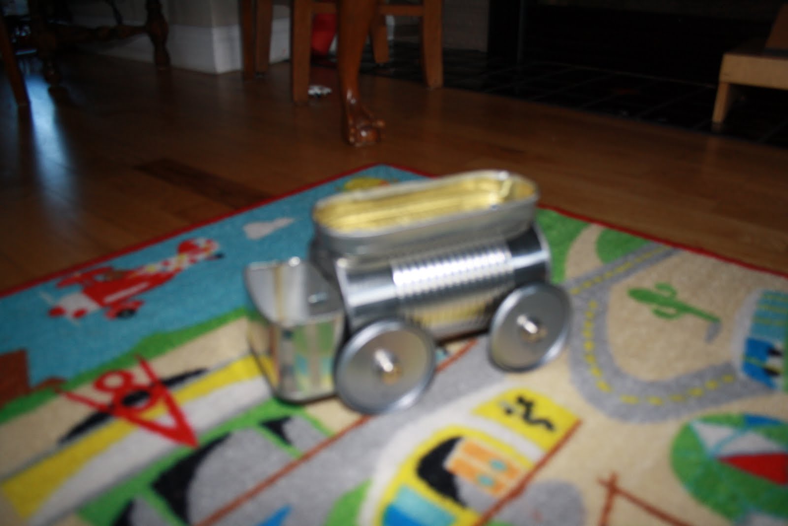 Symphony in B & G Major : Bennett's School Project- Recycled Container Car.