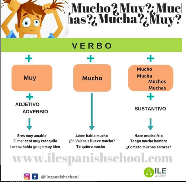 ELE Con La Profesora Avila: Diferencia entre MUY - MUCHO - POCOS