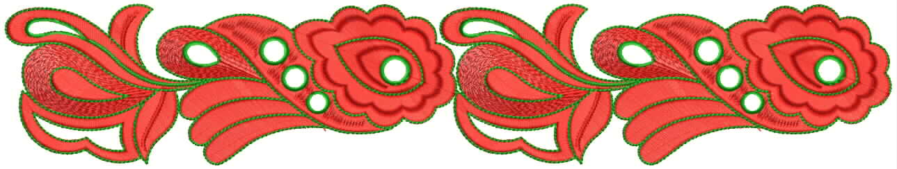 EmbDesignTube: Splendid Storage Of Multi Color Combination Lace Border ...