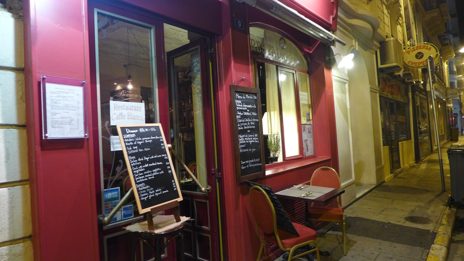 Papillonnage: Caffe BIanco in Nice