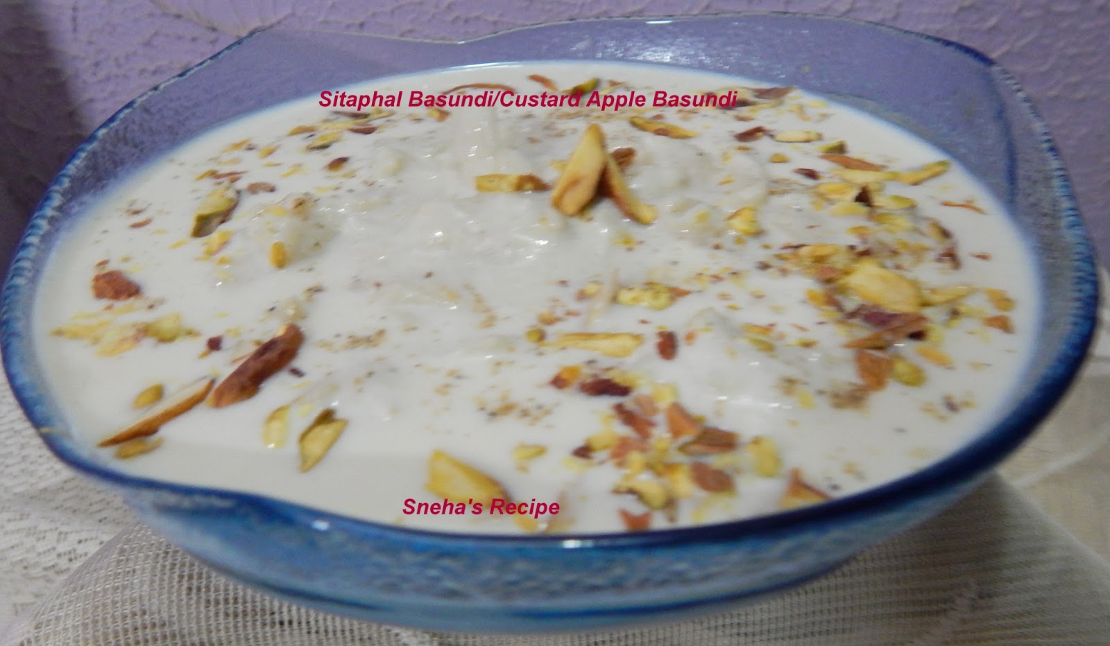 Sitaphal Basundi/Custard Apple Basundi - Sneha's Recipe