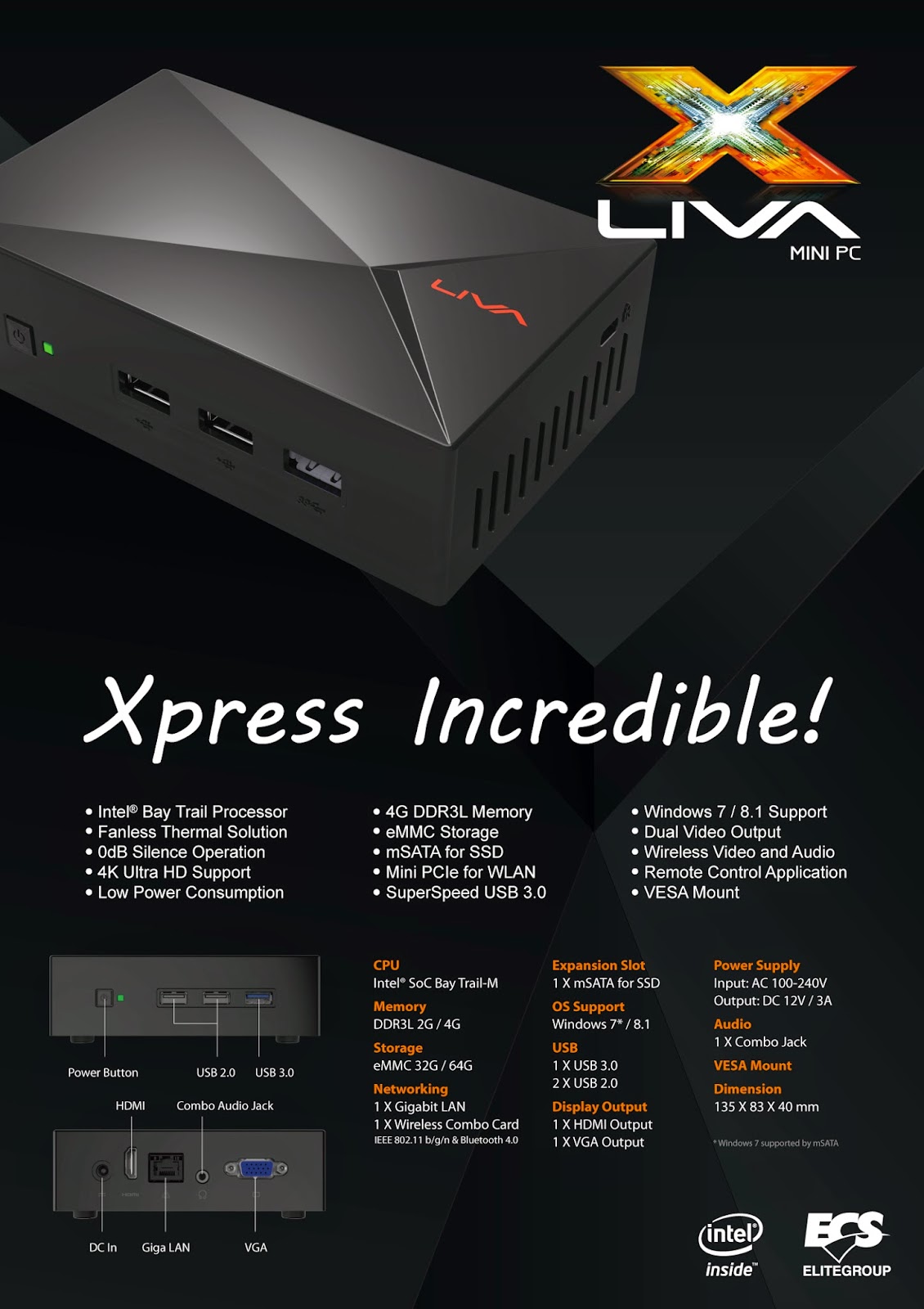 ECS upgrades LIVA mini-pc to LIVA X - Benteuno.com
