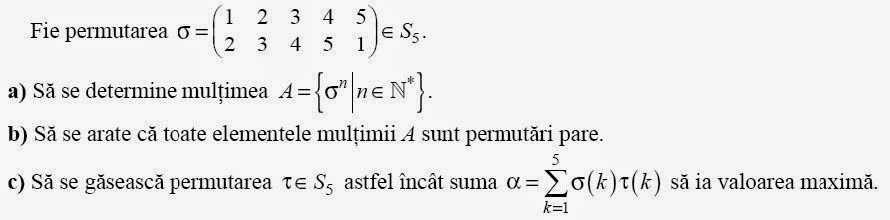 Probleme rezolvate de algebră - M1: Algebra - Permutari