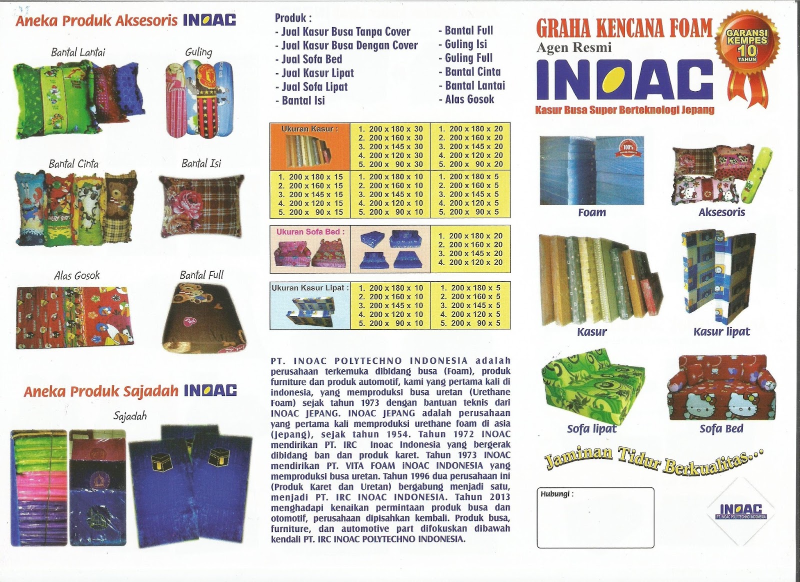 GRAHA KENCANA FOAM: BROSUR