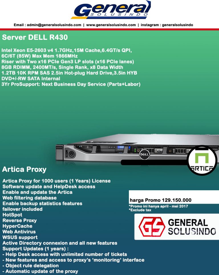 Server DELL R430 Spesifikasi - by general solusindo - CCTV Surabaya Live