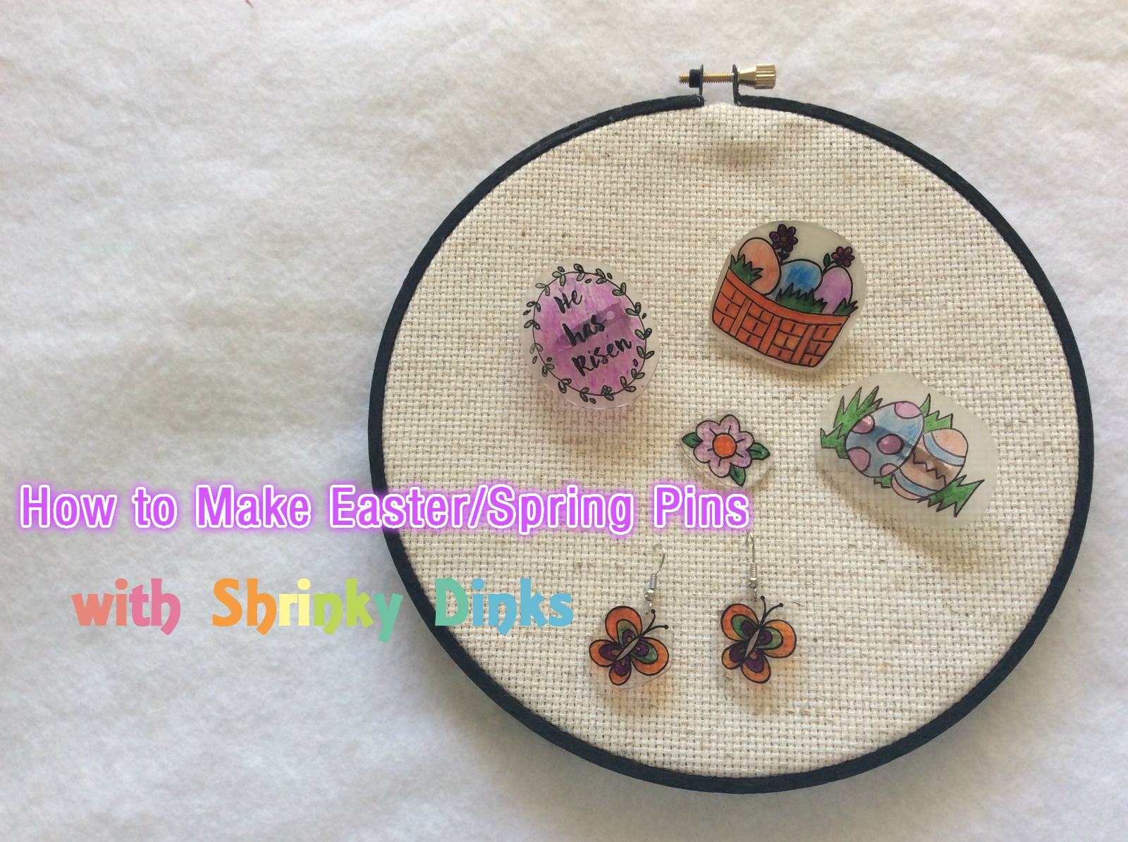 C is 4 Crafting: How to Make Easter/Spring Pins with Shrinky Dinks