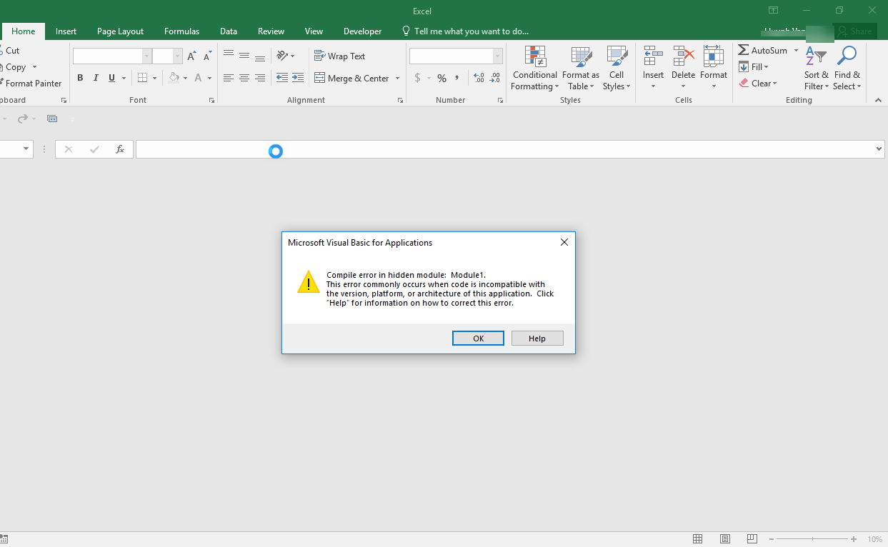 Network Làm Thế Nào Xóa Lỗi Compile Error In Hidden Module Trong Excel