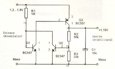 Scheme Electronice si Circuite: Stabilizator de tensiuni foate mici