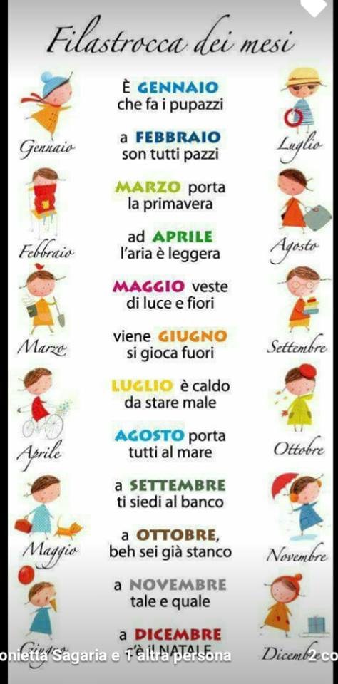 a.c: FILASTROCCA DEI MESI