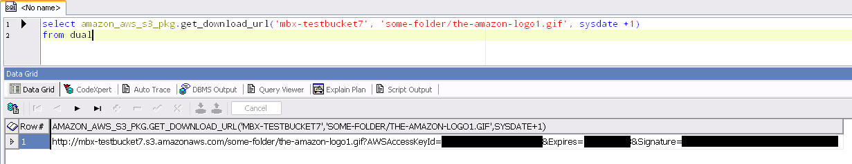 ORA-00001: Unique constraint violated: Amazon S3 API for PL/SQL