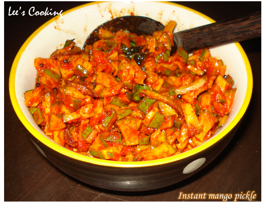 Lee’s Culinary Experiments : Instant Mango Pickle
