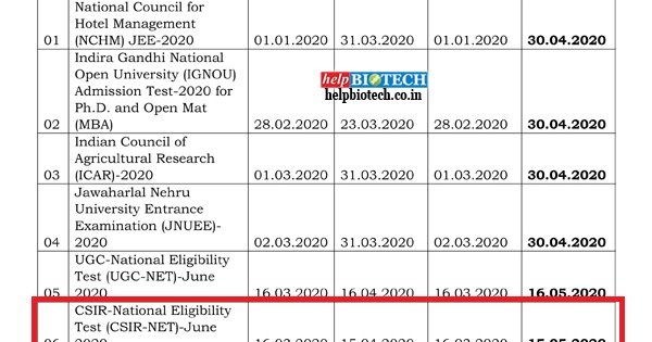 CSIR 2020 June Application Last Date Extended to 15th May 2020 | Will Exam Postponed?