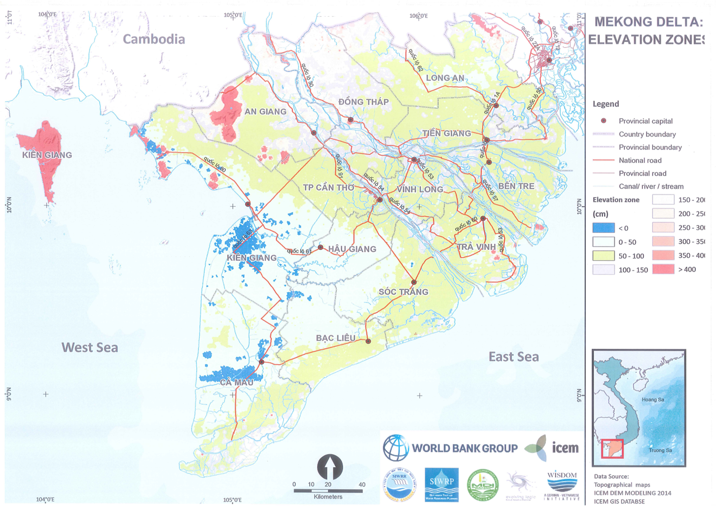 MEKONG - CỬU LONG: Maps of World Bank Group about Mekong Delta (Thân ...