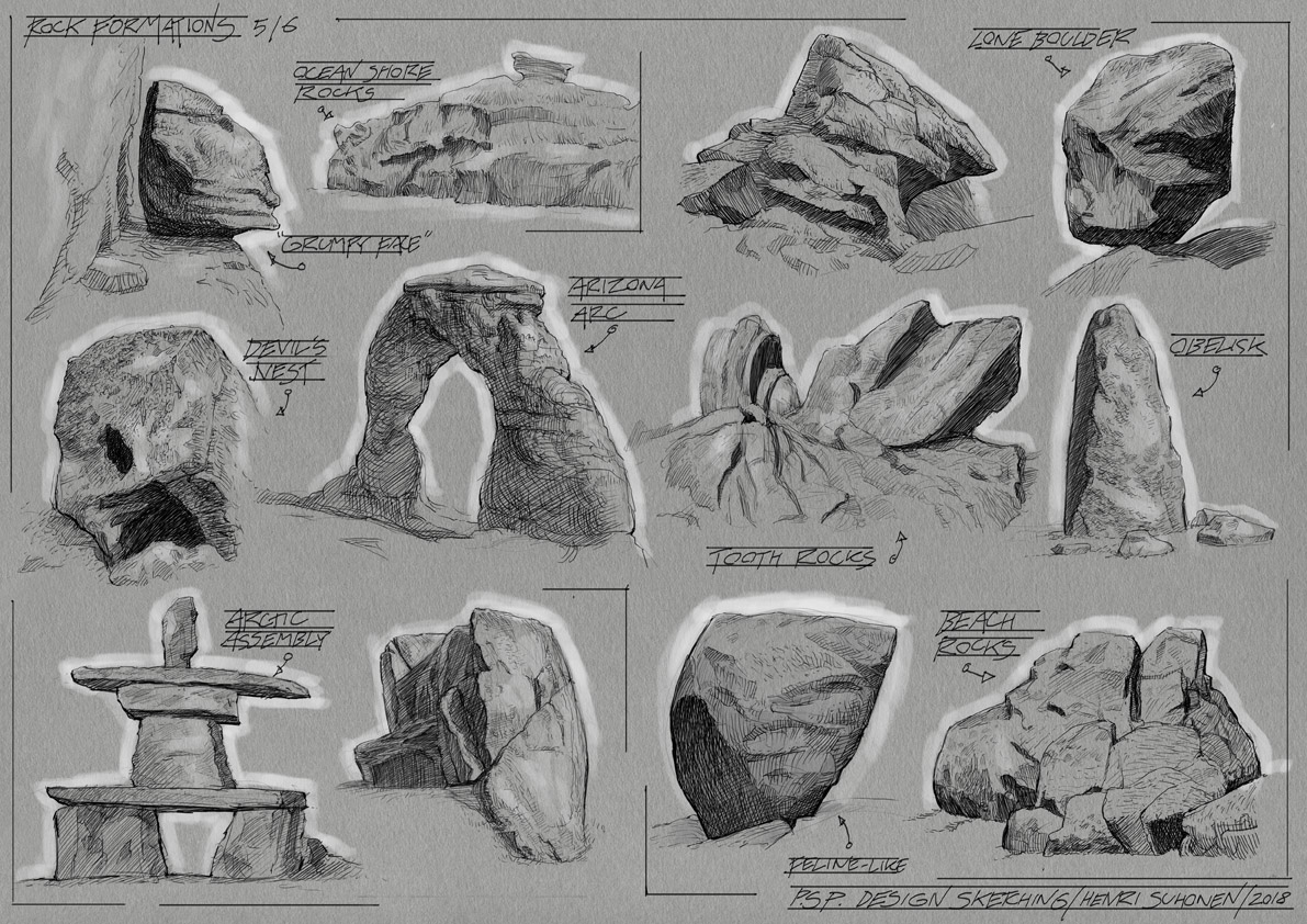 H.H.E.S.: Design sketching: rocks