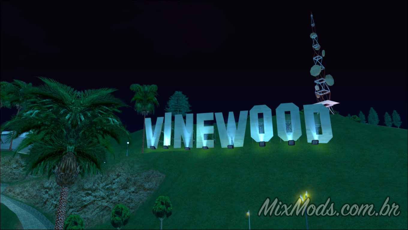 Illuminated Vinewood Sign (placa de Vinewood iluminada) - MixMods ...