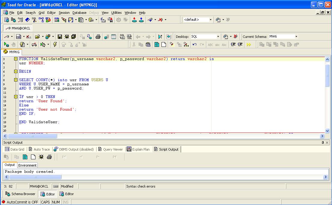 How To Create Packages In Oracle Database Using Toad For Oracle