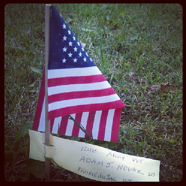 Planting Fallen Soldier Flags, One Mile At A Time...
