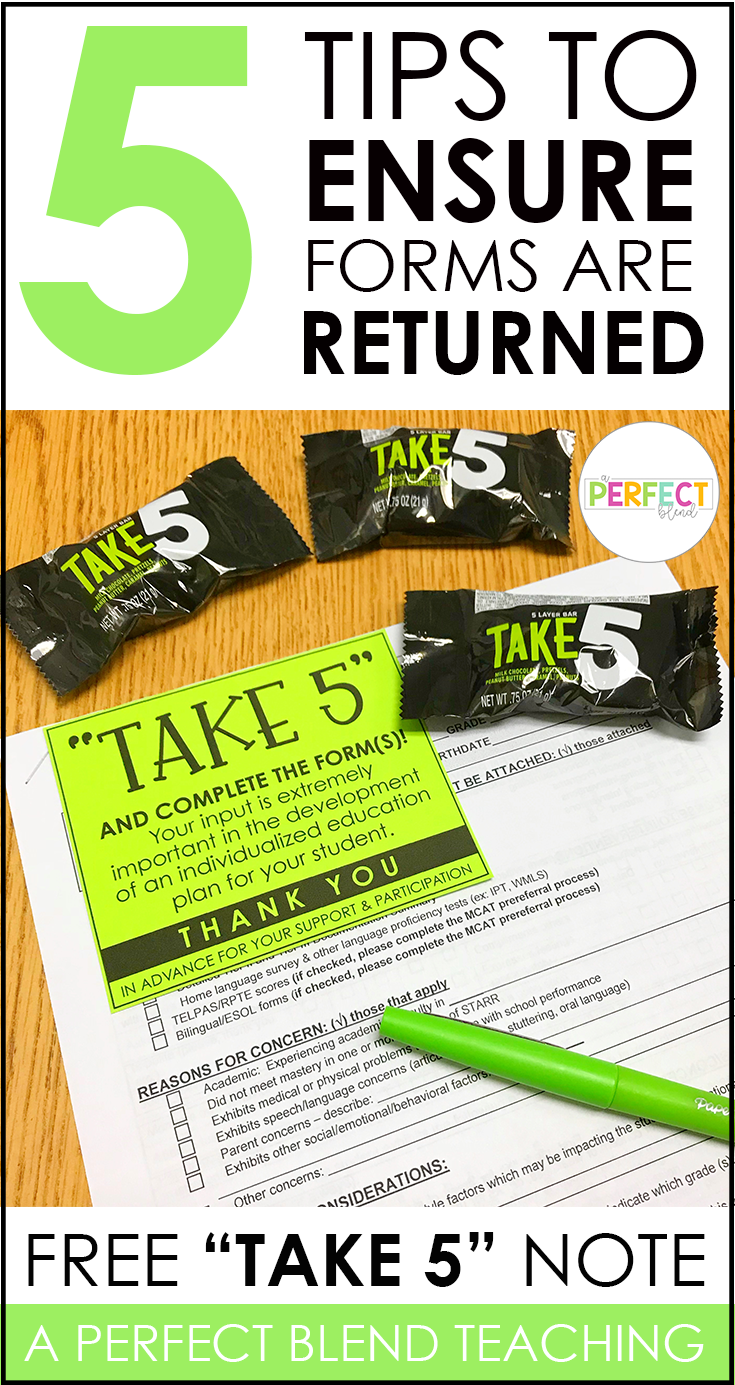 5 Ways to Ensure the Forms are Returned - A Perfect Blend