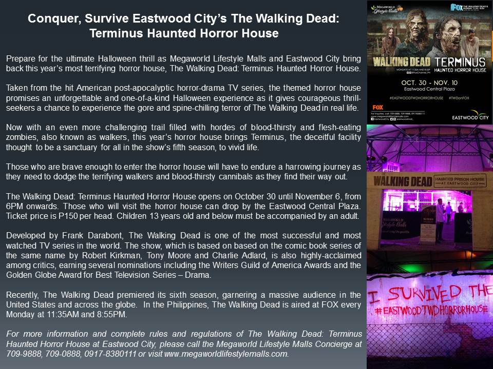 The Walking Dead: Terminus Haunted Horror House at Eastwood City ~ Viva ...