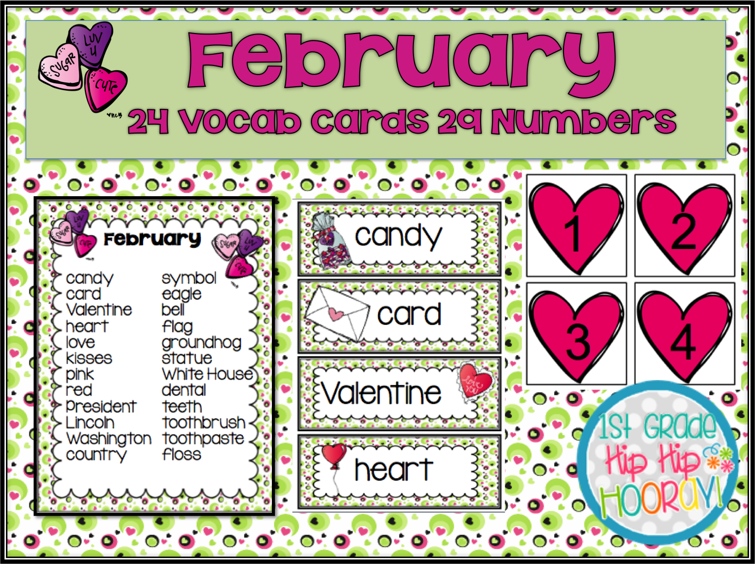 1st Grade Hip Hip Hooray!: February Daily Calendar/Weather Activities ...