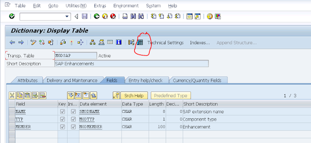 SAP TECH: Searching EXIT using Table "MODSAP"
