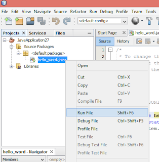 DASAR JAVA NETBEANS - KODE PERTAMA BAHASA PEMROGRAMAN JAVA ~ JONCODE