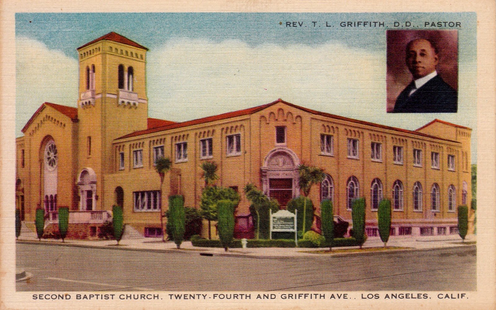 The Estate Sale Chronicles: Vintage Postcard: Second Baptist Church Los ...