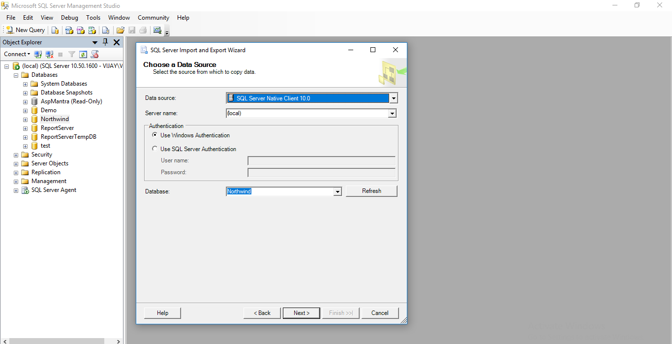 SQL Server : Export data to excel using export data wizard - ASPMANTRA ...