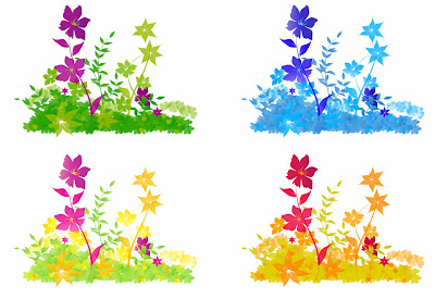 Flower Vectors & Green Park Grass (.ai and .eps) - Effect Masters