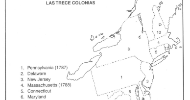 MAPA DE LAS 13 COLONIAS