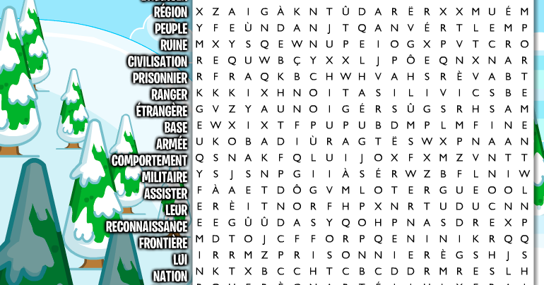 classe45: Mots cachés 5e