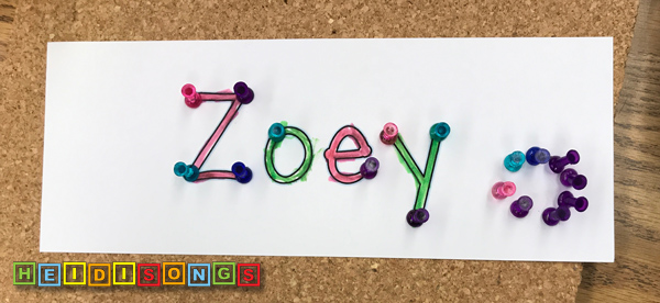 Push Pin Names and Letters for Fine Motor Fun!