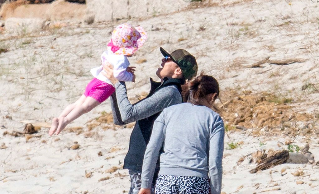 Princess Charlene was photographed with her children in Corsica beach