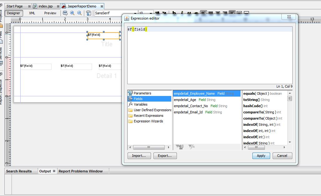 JasperReport: Jasper Report