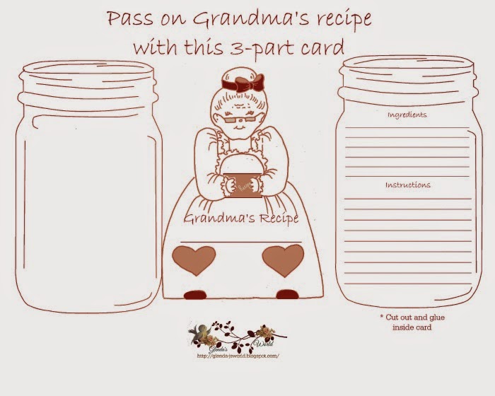 glenda's World : Cute 3-Part Recipe Cards