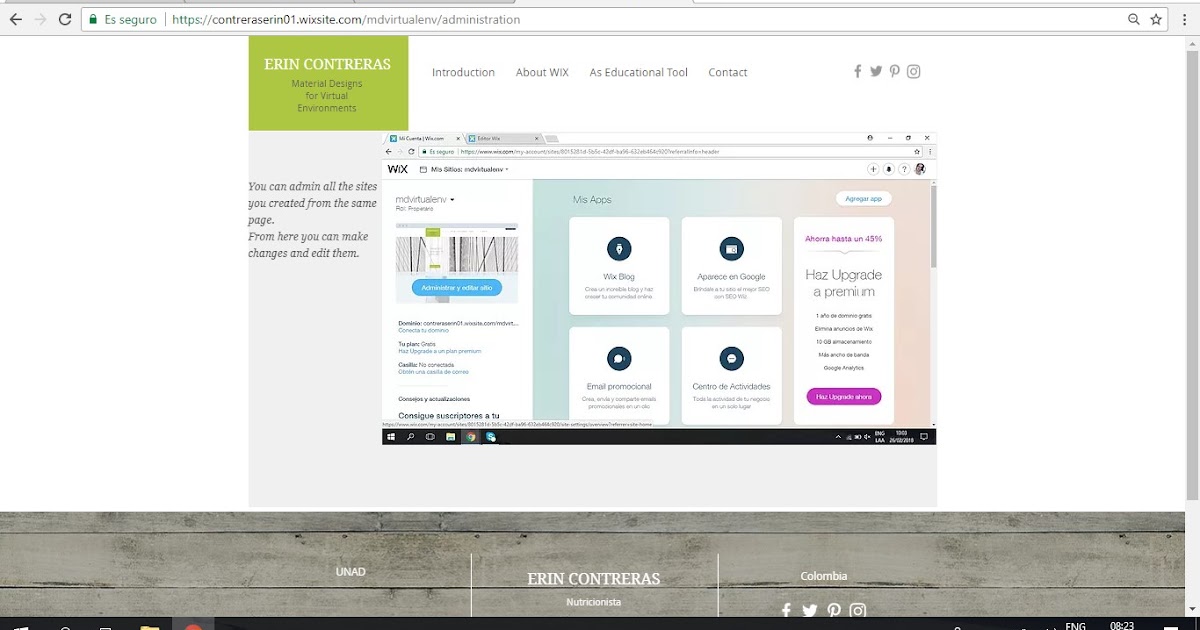 MATERIALS DESIGN FOR VIRTUAL ENVIRONMENTS : WIX as an educational tool