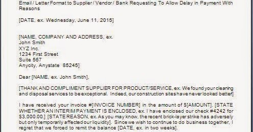 Payment Extension Request Letter