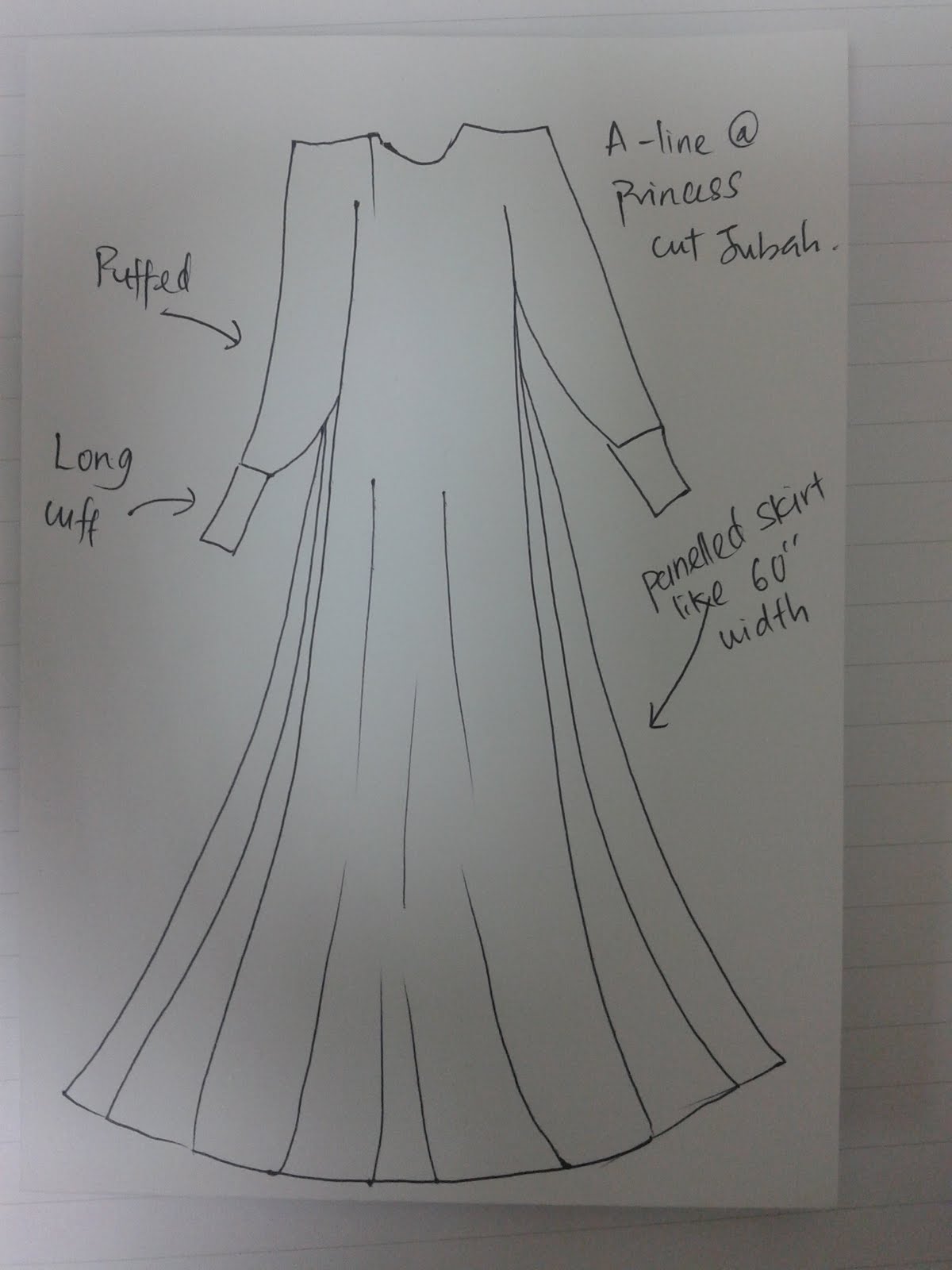 CoveredSense CoveredWear: Sketch Book: Princess style Jubah