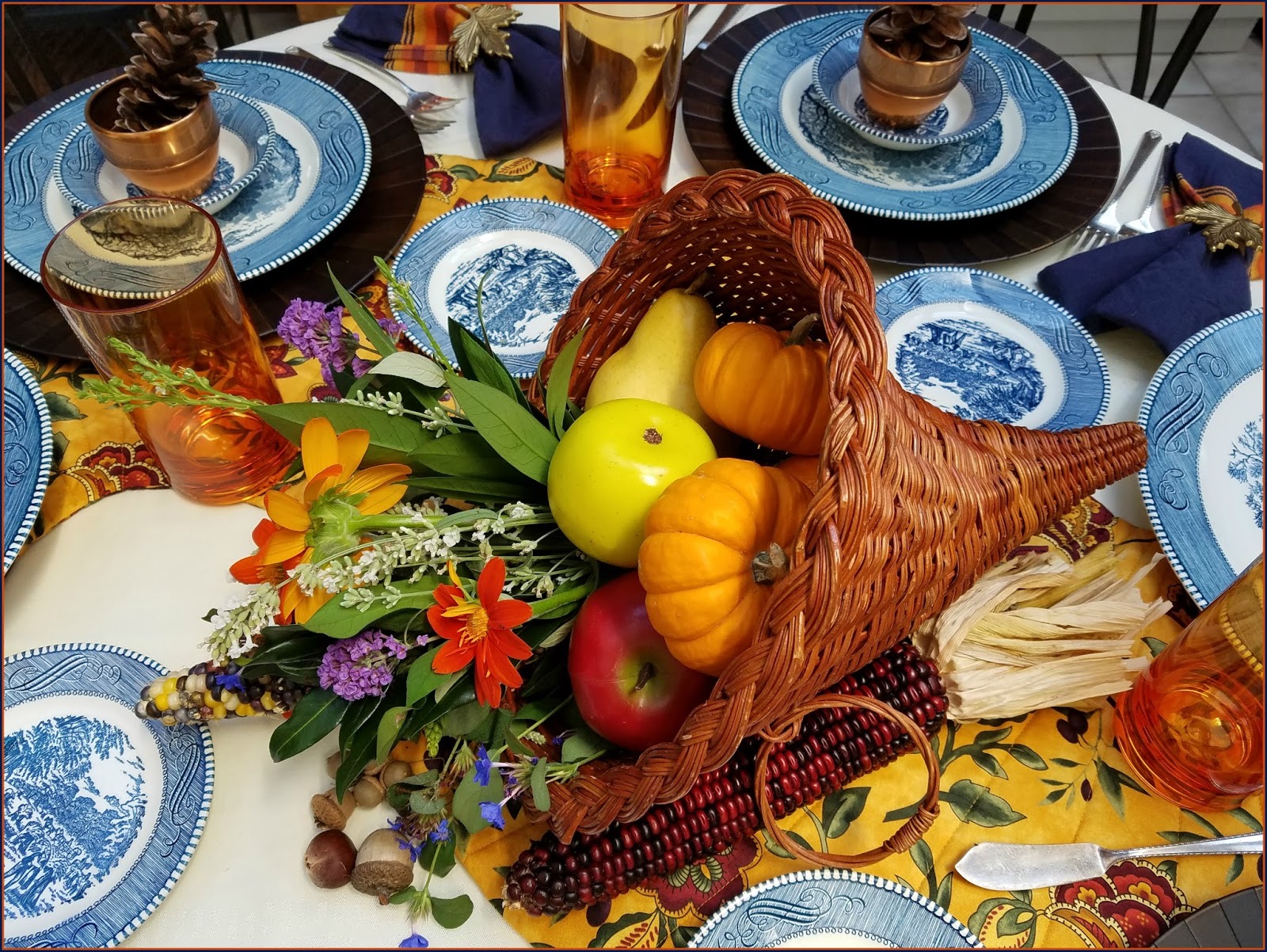 Panoply: Fall Tablescape: Cornucopia, Canyon, Currier, Color!