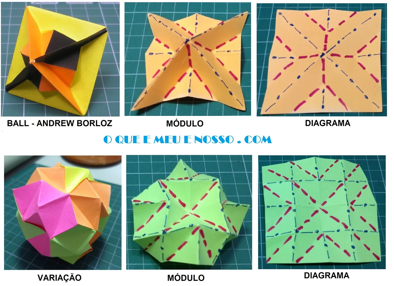 O QUE É MEU É NOSSO: Origami - Bola - Ball - Andrew Borloz