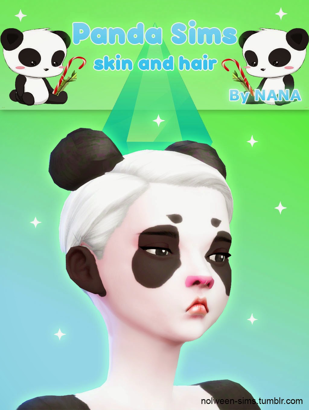 My Sims 4 Blog: Panda Sims Skin and Hair by Nana
